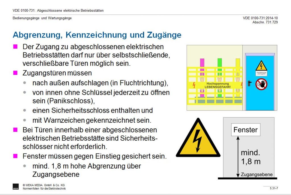 Abgeschlossene elektrische Betriebsstätten