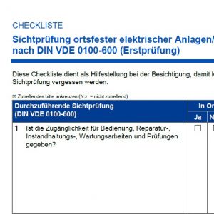 Prüfprotokoll nach DIN VDE 0100-600 ⚡ Gratis-Download