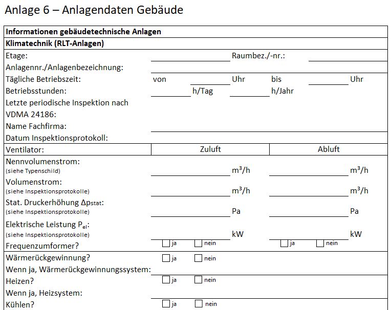 Anlagendatenblatt 1 Wien – Heizkostenabrechnung bei Solaranlagen – VVSRPO