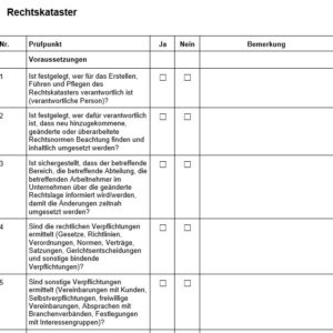 Rechtskataster erstellen: Tipps und Beispiele