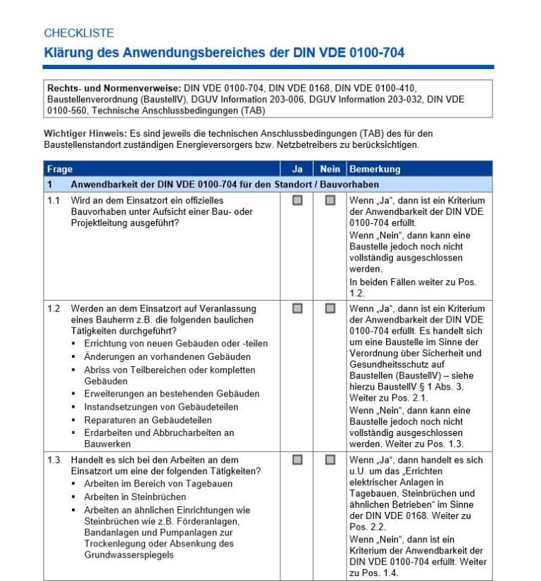 DIN VDE 0100-704:2018-10: Anforderungen für Baustellen | WEKA