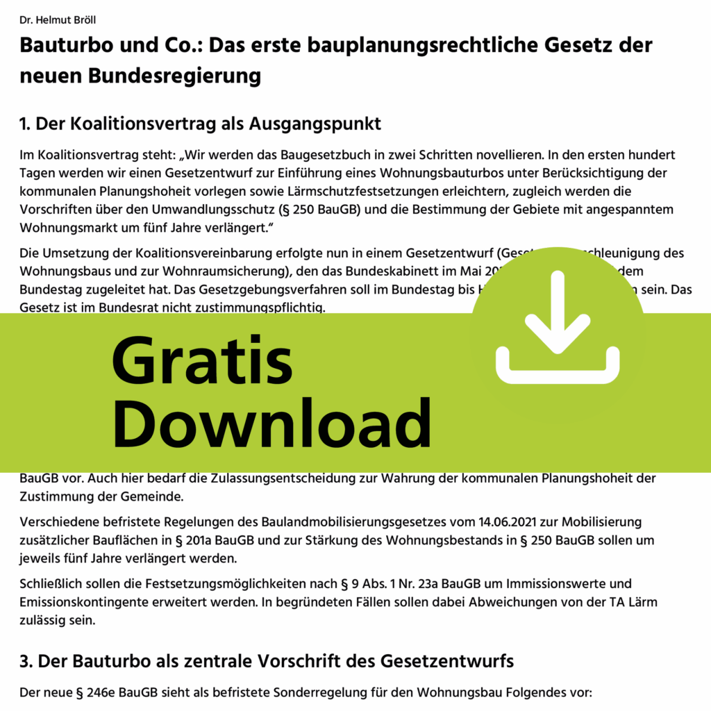 BauTurbo §246e in Kraft: Das ändert sich 2025 im BauGB